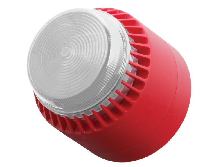 Flashni electronic sounder/beacon, clear lens, shallow base - Dibomar
